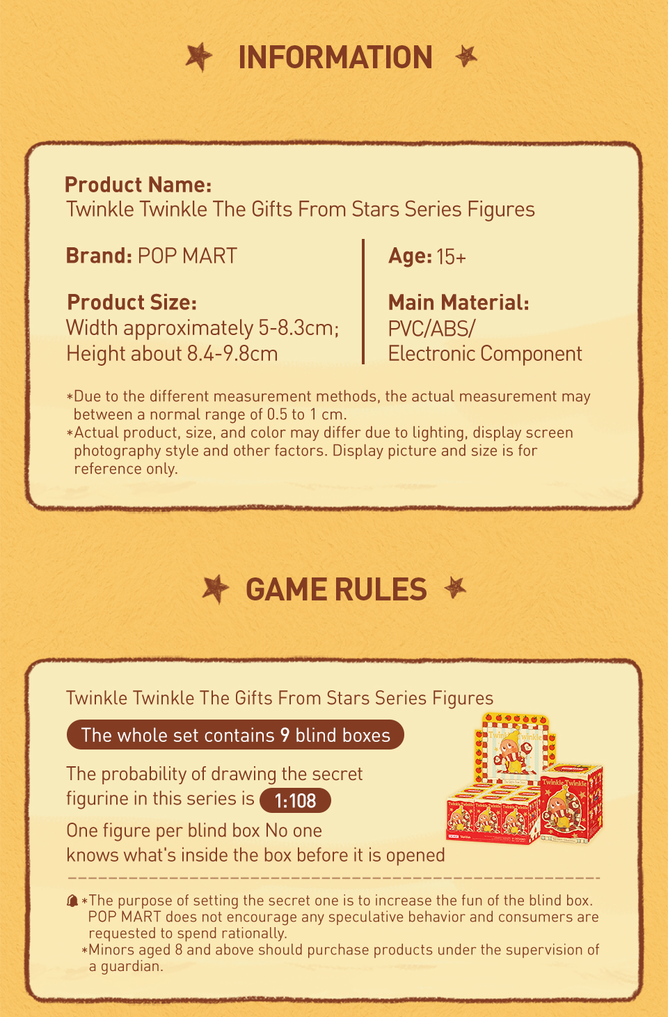 POP MART Twinkle Twinkle The Gifts From Stars Series Blind Box Action ...