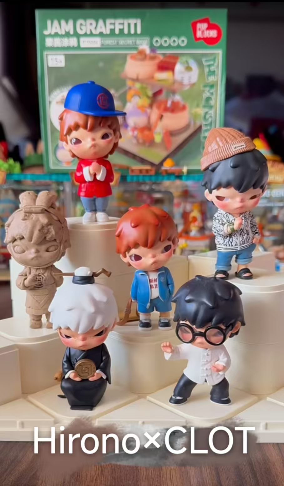 Popmart hirono x CLOT series hirono v8 จี้กล่องตาบอดศิลปะอย่างเป็น ...