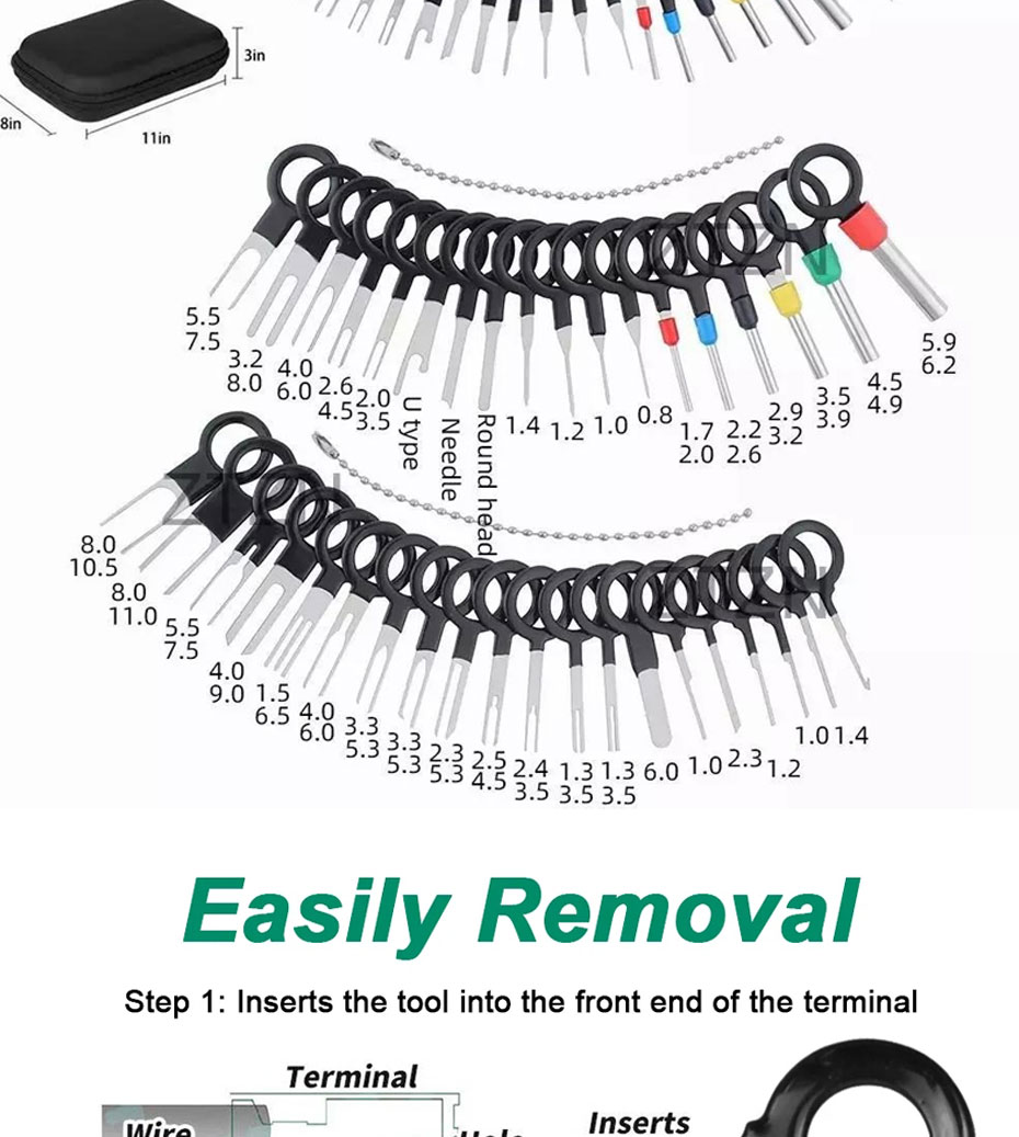 Seametal 41/59pcs รถ Terminal Removal Kit กล่องปลั๊กสายไฟ Connector ...