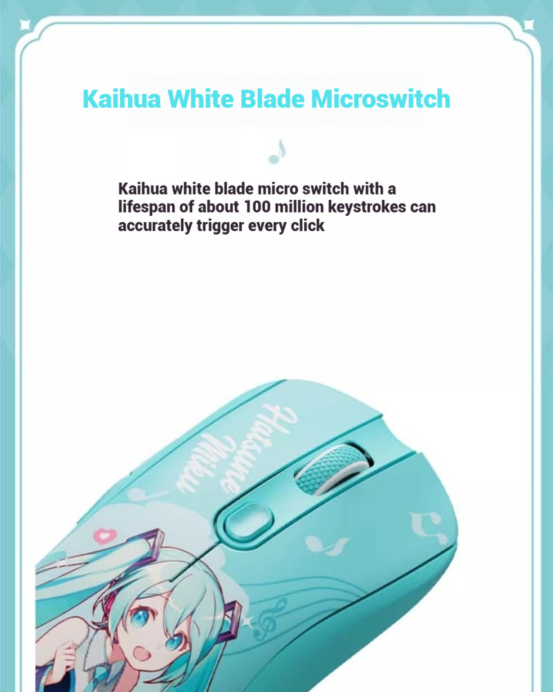 AKKO AG ONE Hatsune Miku IP co-branded Gaming Mouse three-mode Wireless ...