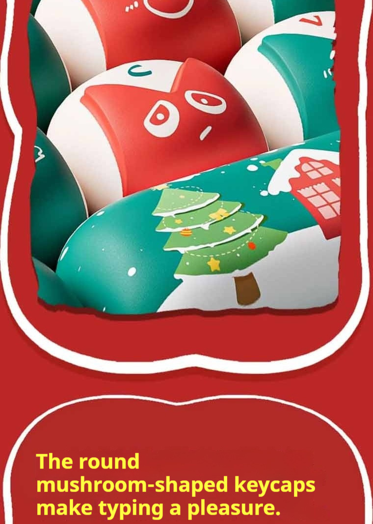 Akko Christmas Wonderland keycaps 137 ชิ้นครบชุด MOG 3D PBT ที่กําหนด ...