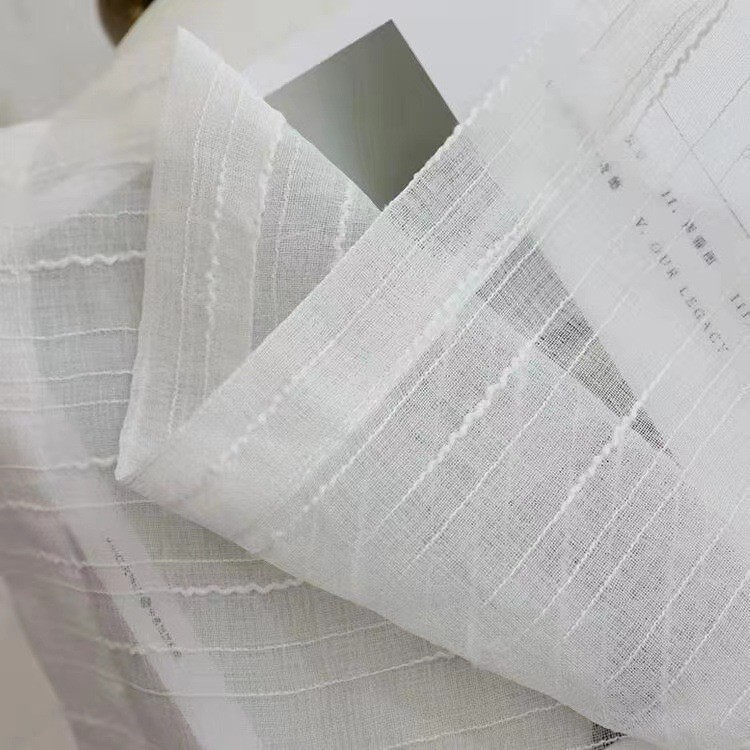 Simplicity Stripe สีขาว Sheer Day ผ้าม่านสําหรับห้องนั่งเล่นบานเลื่อน ...