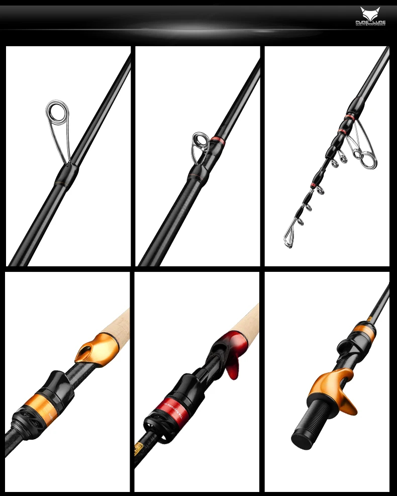 Purelure ใหม่ Telescopic Rod 1.86m 2.10m ML Power BFS 7ft Travel Rod ...