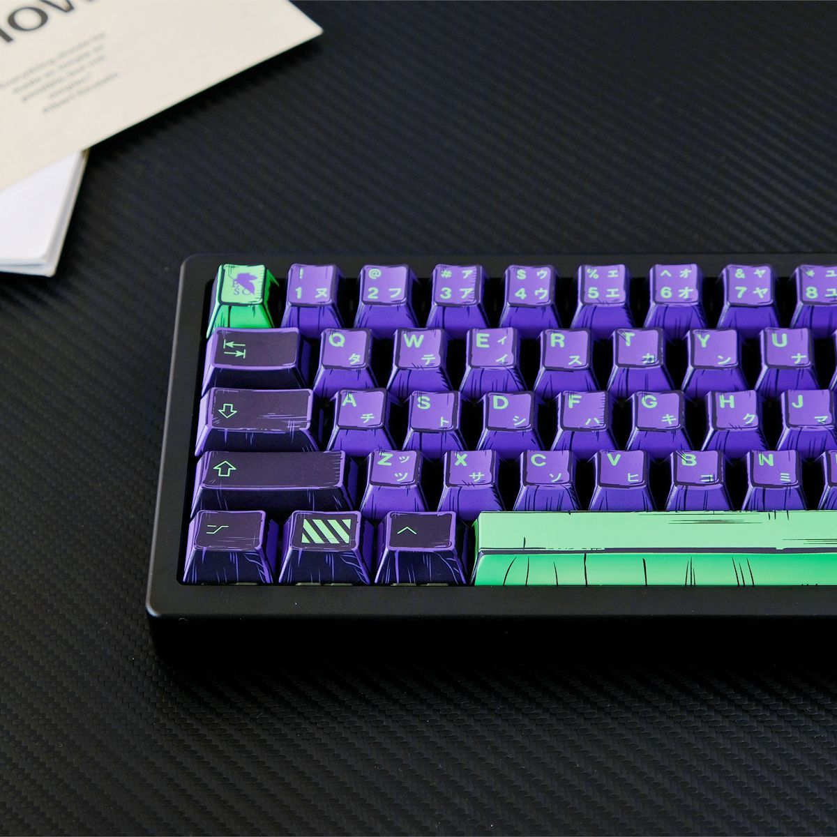 สไตล์การ์ตูน EVA-01 Keycaps PBT Dye-sub Cherry Profile Keycap Custom ...