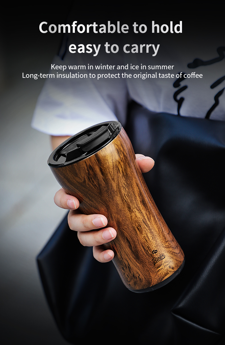 Bincoo แก้วกาแฟสร้างสรรค์ เซรามิค Liner ถ้วยฉนวนแบบพกพา 316 แก้วสแตนเลส 380ML | Shopee Thailand