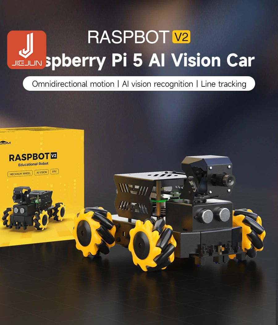 Raspberry PI 5 AI Vision รถ McNum Wheel หุ่นยนต์ ROS การจดจํากล้อง WIFI ...