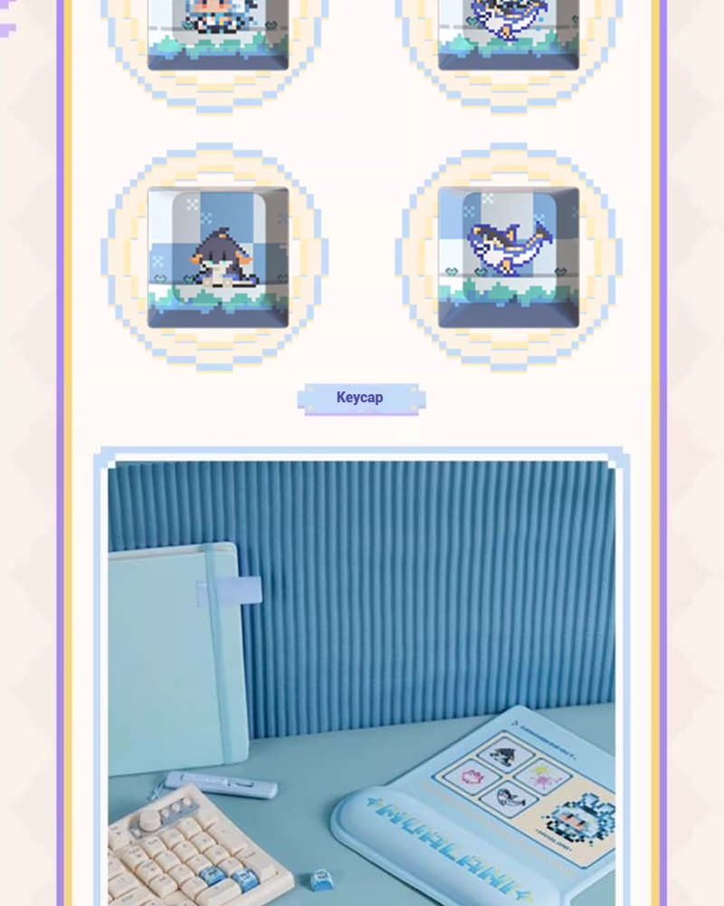 Genshin Mualani Multicolor Series dual mode Mouse Pixel mouse pad ...