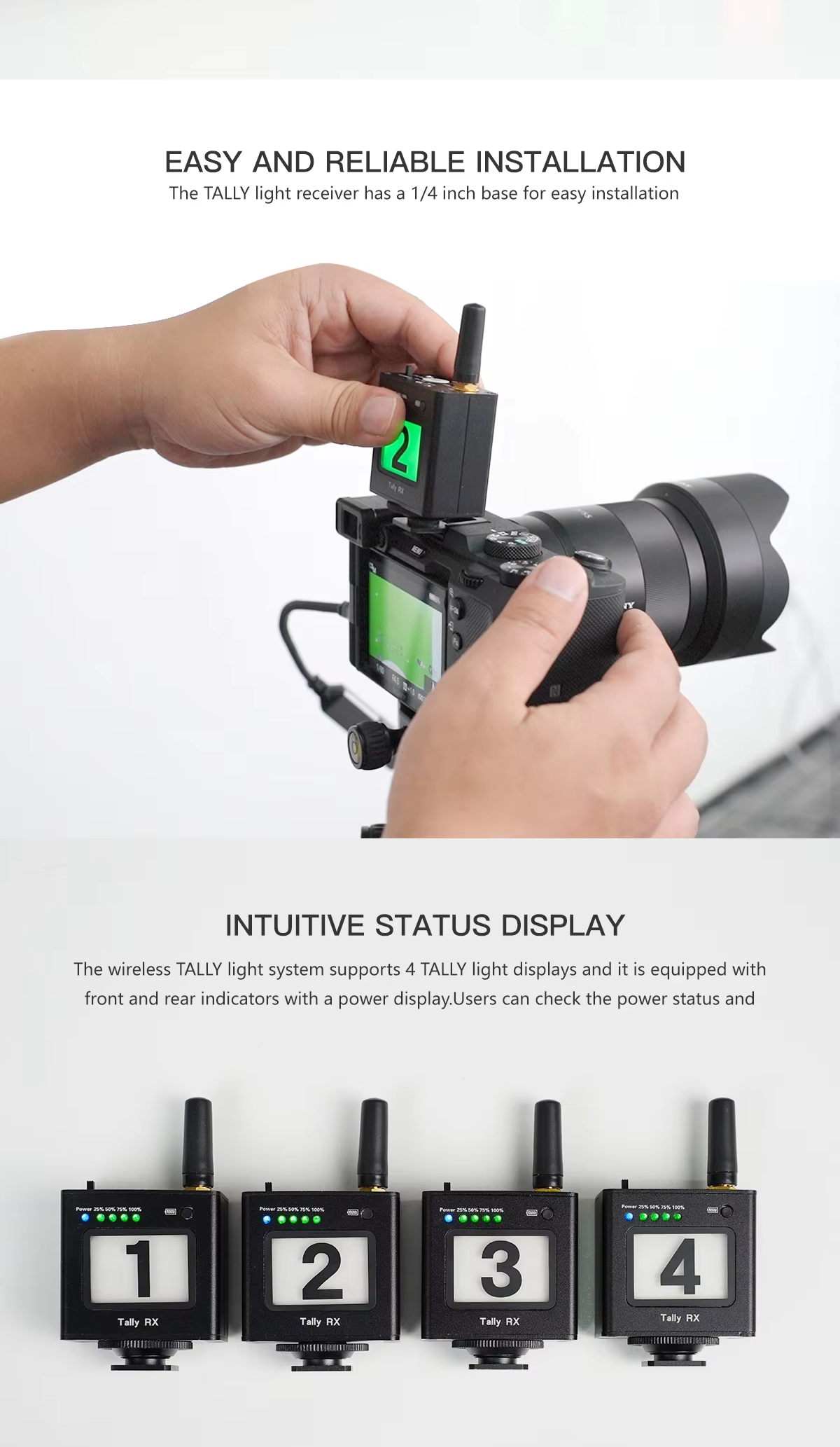 Sprolink PT04 Wireless Multi-Camera Tally Light System Tally Lamp ระบบ ...