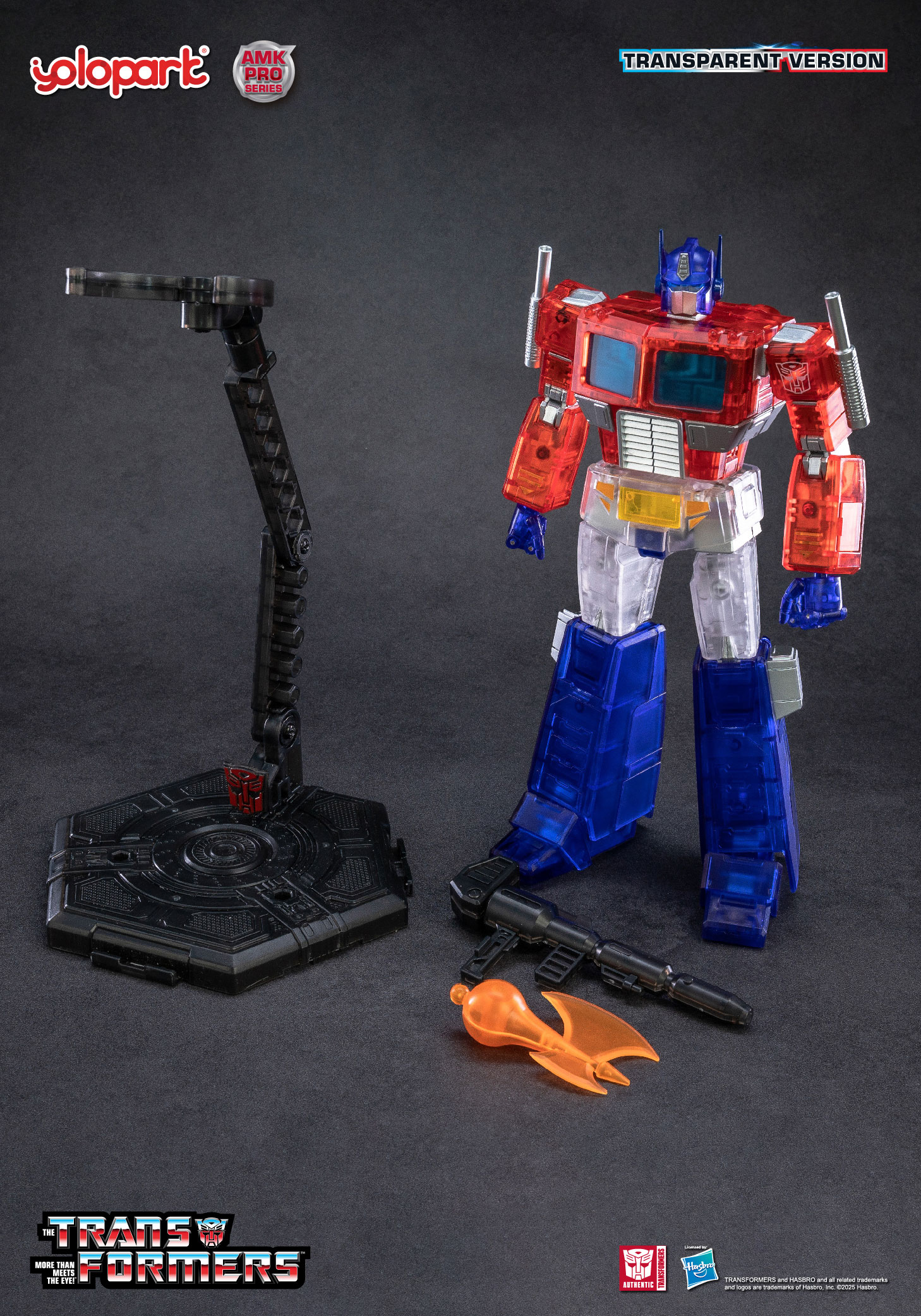 YOLOPARK AMK PRO Series Transformers G1 Optimus Prime (Transparent ...