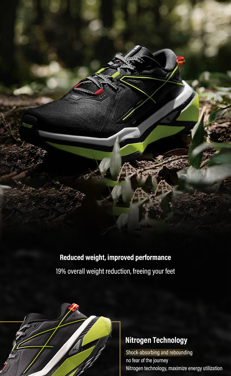 Anta Men SAKER 2 รองเท้าวิ่งกลางแจ้งปีนเขารองเท้าผ้าใบกีฬากันลื่นทนต่อ ...