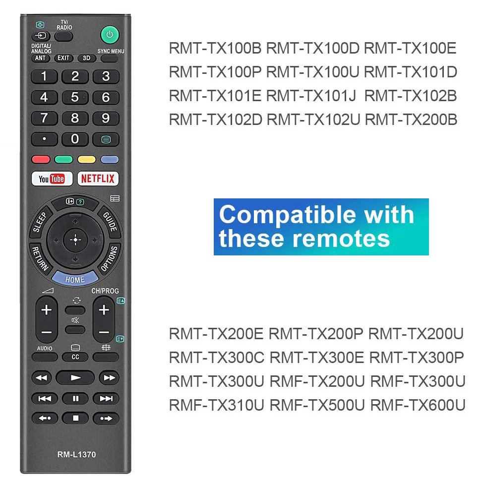 Remote รีโมททีวี SONY LCD Smart TV รีโมท RMT-TX300P MR-L1370 RM-L1275 ...