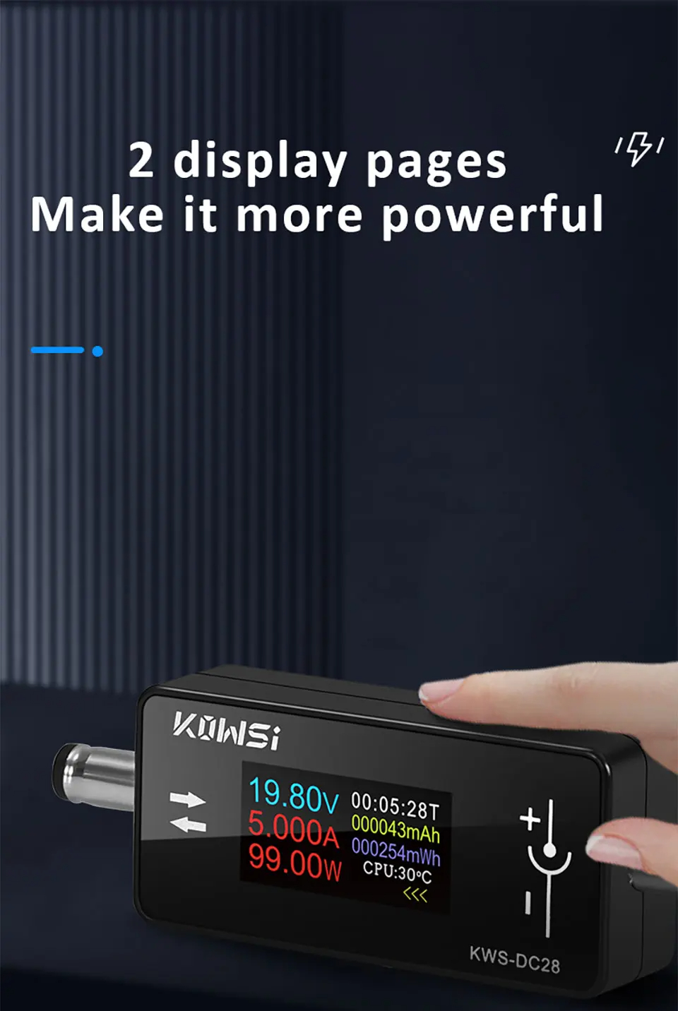 Kws-dc28 เครื่องทดสอบอินเทอร์เฟซ 4-30V 12A เครื่องทดสอบกระแสไฟแรงดัน ...