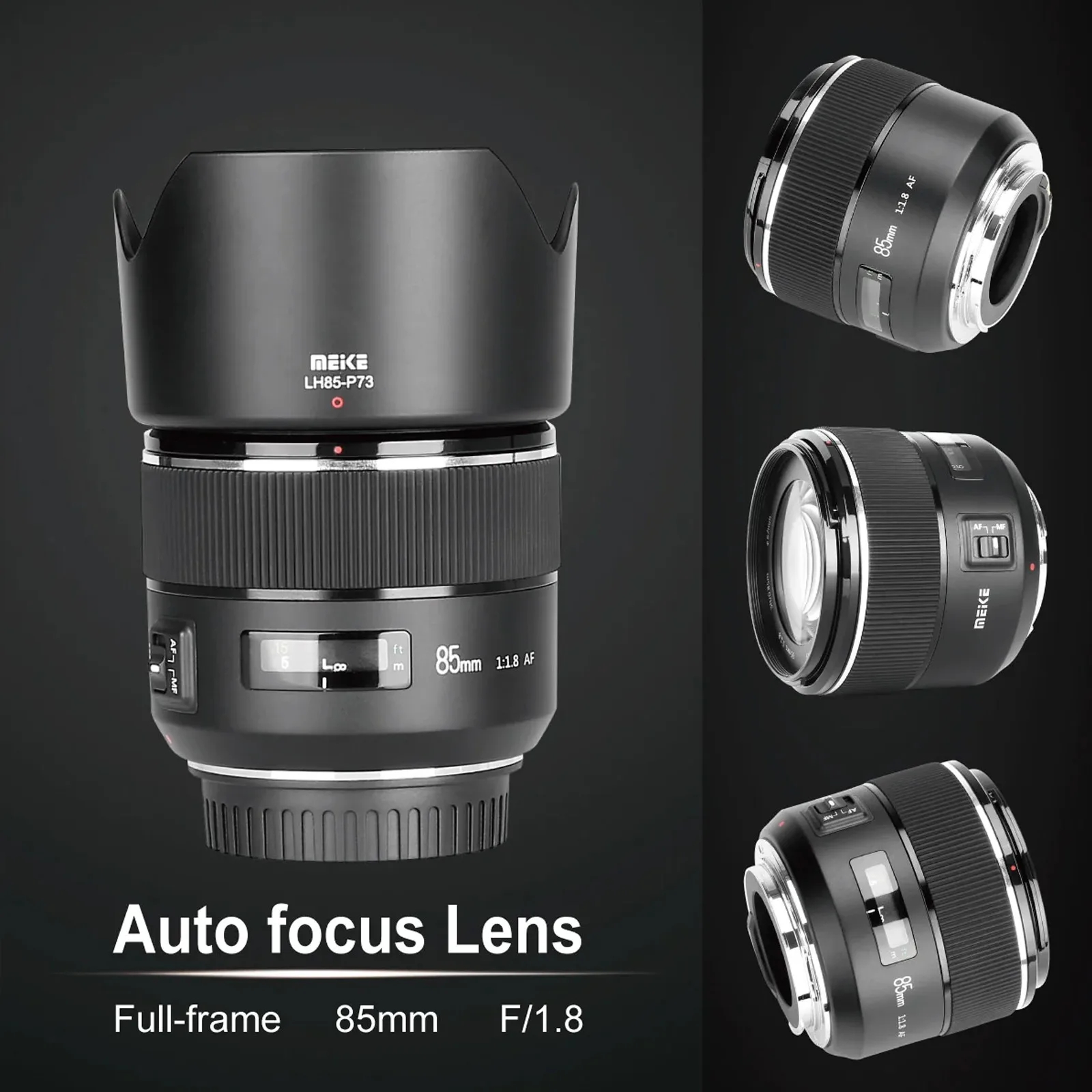 Meike 85mm F1.8 AF Auto Focus Prime Focus Full Frame เลนส์สําหรับ Fuji XF Fujifilm X Sony E ...