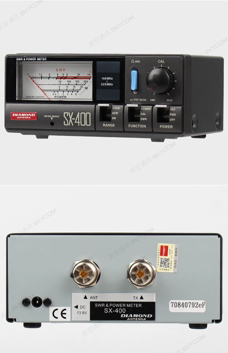Diamond SX-400 เครื่องวัดคลื่นแบบยืน มิเตอร์ไฟฟ้า UV double-segment SWR ...