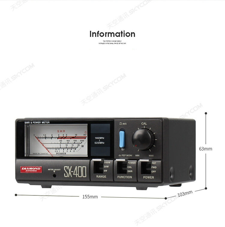 Diamond SX-400 เครื่องวัดคลื่นแบบยืน มิเตอร์ไฟฟ้า UV double-segment SWR ...