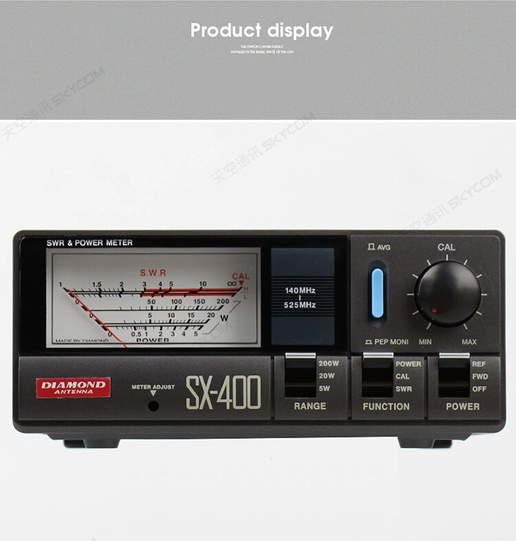 Diamond SX-400 เครื่องวัดคลื่นแบบยืน มิเตอร์ไฟฟ้า UV double-segment SWR ...