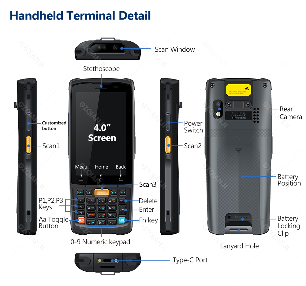iData K3S PDA อัจฉริยะสำหรับคลังสินค้าและโลจิสติกส์ พร้อมเครื่องสแกน 1D ...