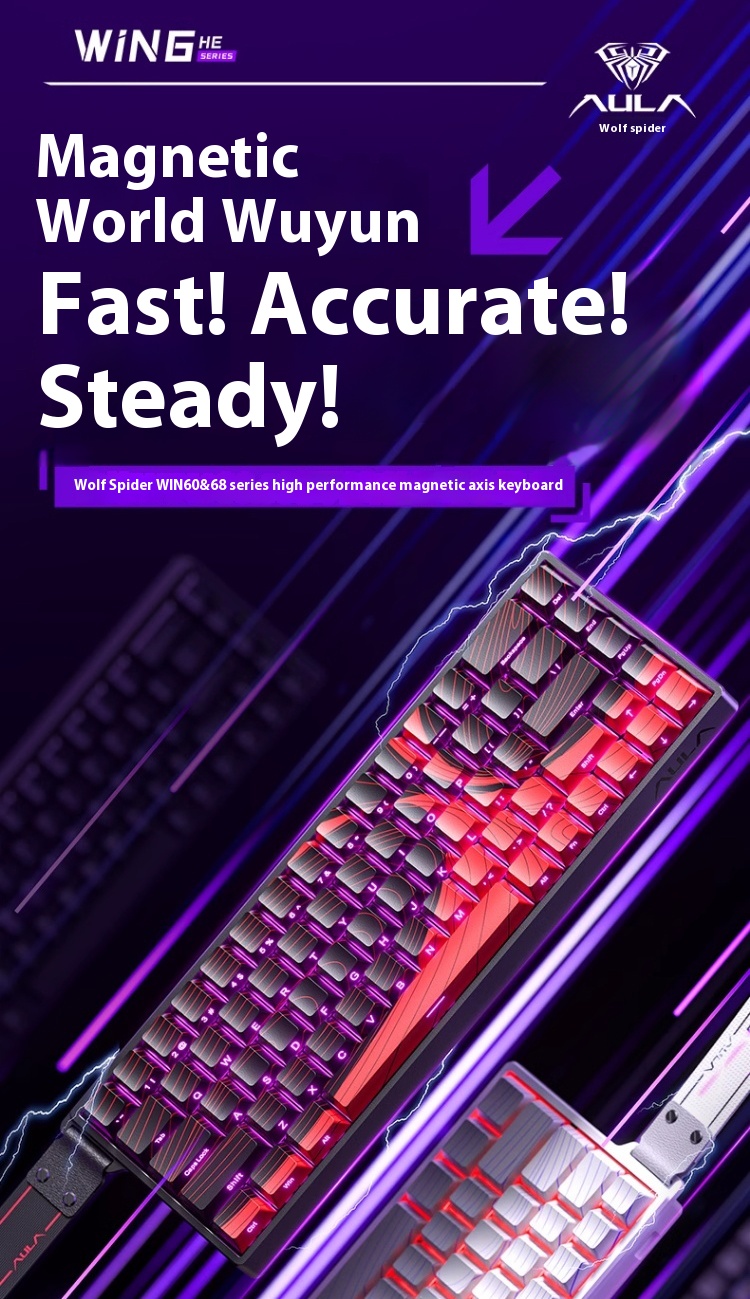 Aula WiN 60/68HE RT esports เกมที่กําหนดเองการเชื่อมต่อแบบมีสายแบบกลไก ...