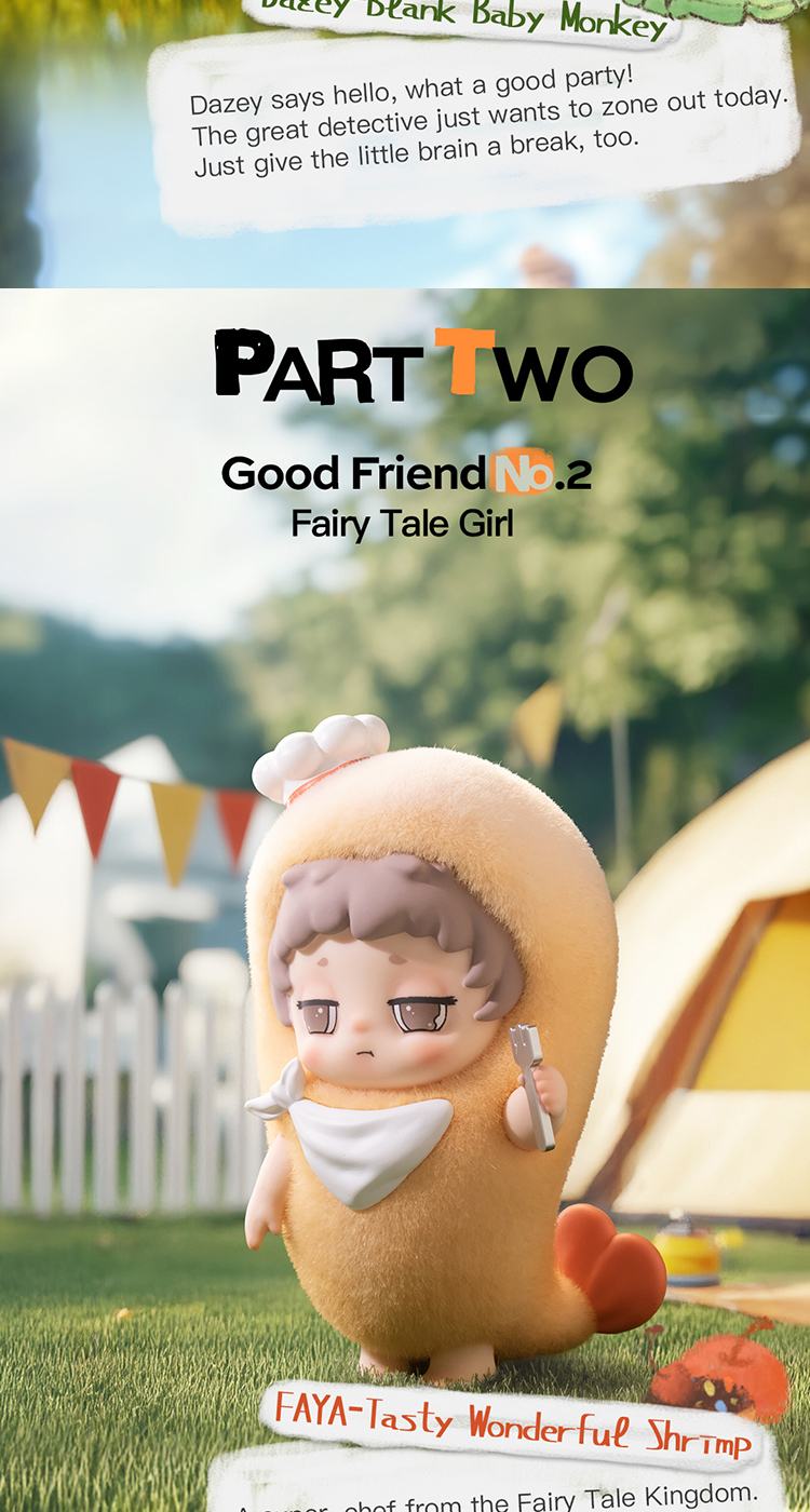 Heyone-good Friends เครื่องแต่งกาย Party Fluffy Blind Box Flocking ...