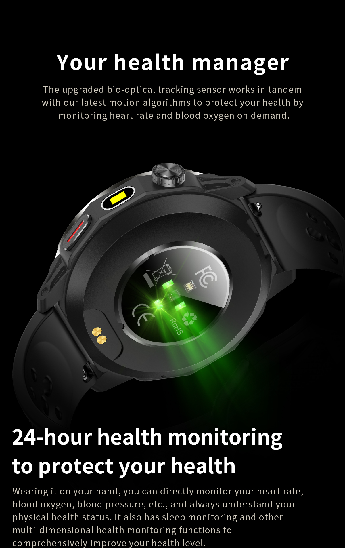 Aolon NAVI R4 สมาร์ทวอทช์ 1.43 "หน้าจอ AMOLED GPS Smartwatch พร้อมการ ...