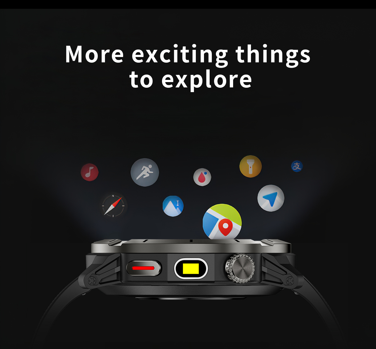 Aolon NAVI R4 สมาร์ทวอทช์ 1.43 "หน้าจอ AMOLED GPS Smartwatch พร้อมการ ...