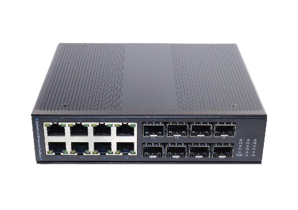 Jt-com เกรดอุตสาหกรรม 1000Mbps Gigabit 8 sfp 8 RJ45 Network switch Home ...
