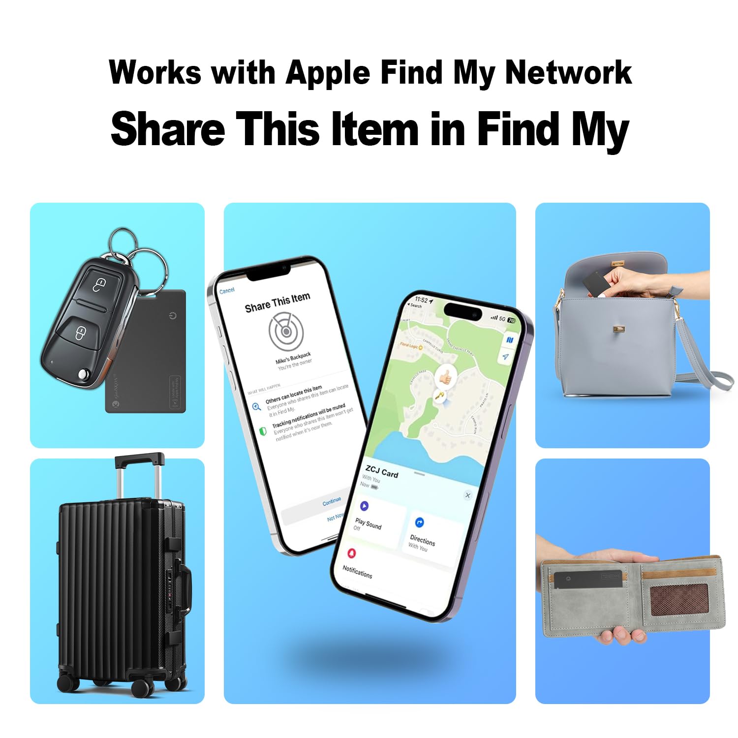 Nfc Find My Tag Smart Tracker Card Phone Finder พร ้ อมแบตเตอรี ่ อายุ ...