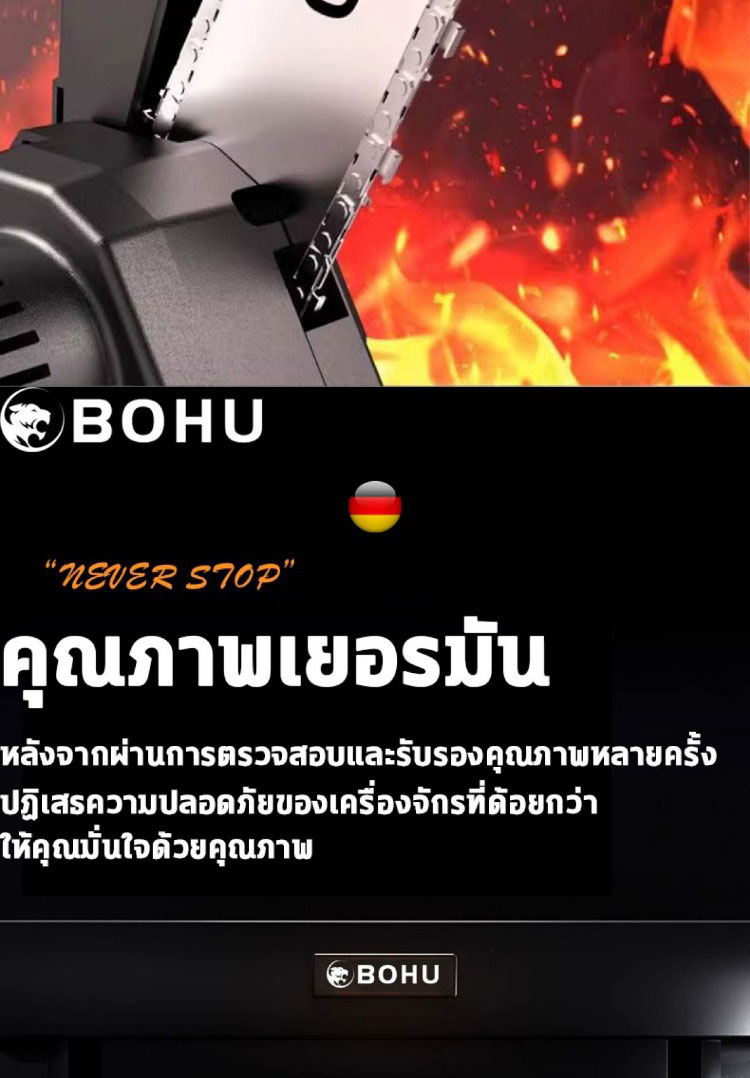 BOHU เลื่อยไฟฟ้าไร้สาย ขยายได้ถึง5M 6นิ้ว เครื่องตัดไม้ เลื่อยยนต์ ...