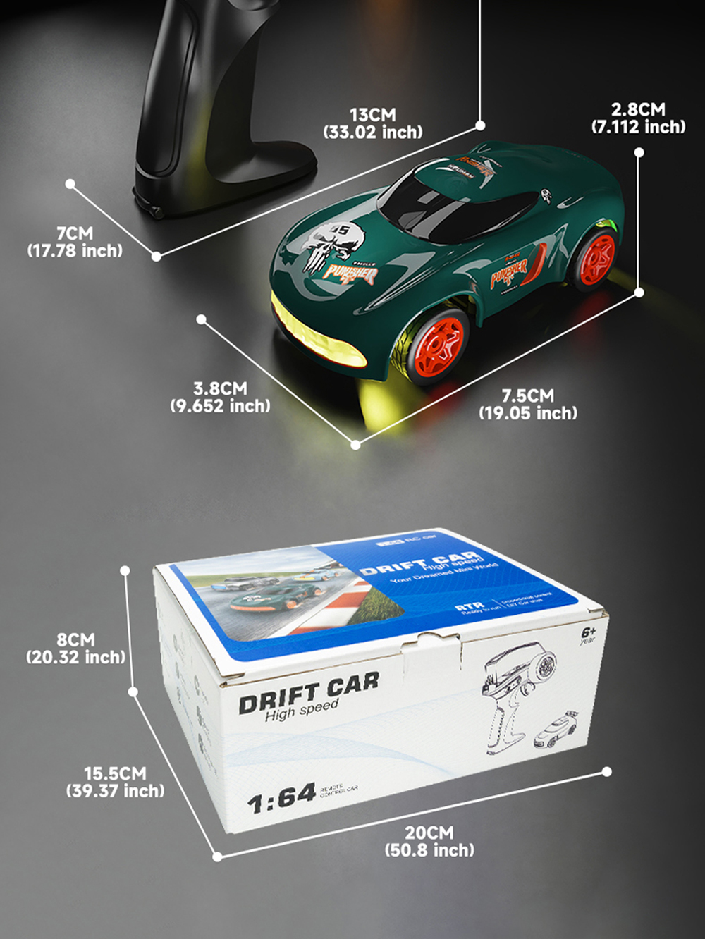 ใหม่ 1:64 Mini Desktop RC Drift Car 4WDรีโมทคอนโทรลความเร็วสูงรถแข่ง ...