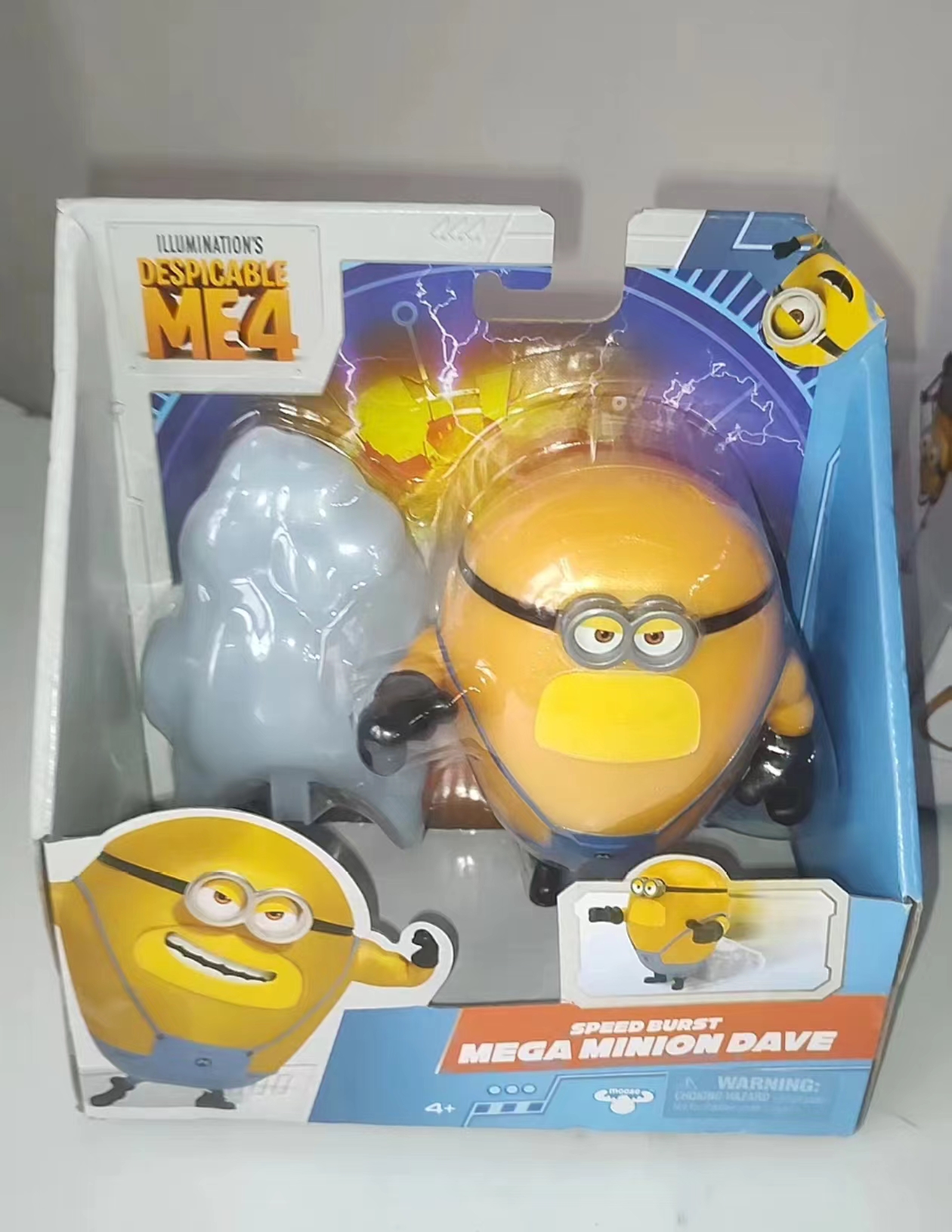 Minions DESPICABLE ME 4 Speed Burst Mega Dave Action Figure | Pull Mega ...
