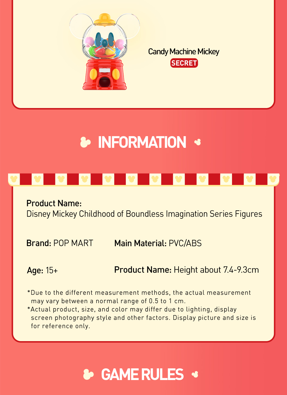 POP MART Disney Mickey Childhood of Boundless Imagination Series (Whole ...