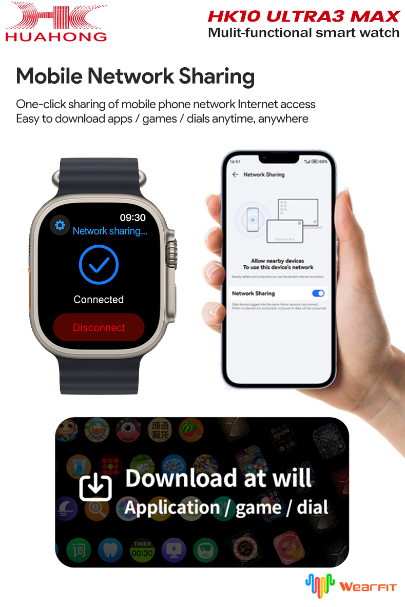2025 Original HK10 Ultra 3 MAX SmartWatch ใหม่ล่าสุด 4GB ROM AI ROBOT AMOLED G-Sensor ChatGPT ...