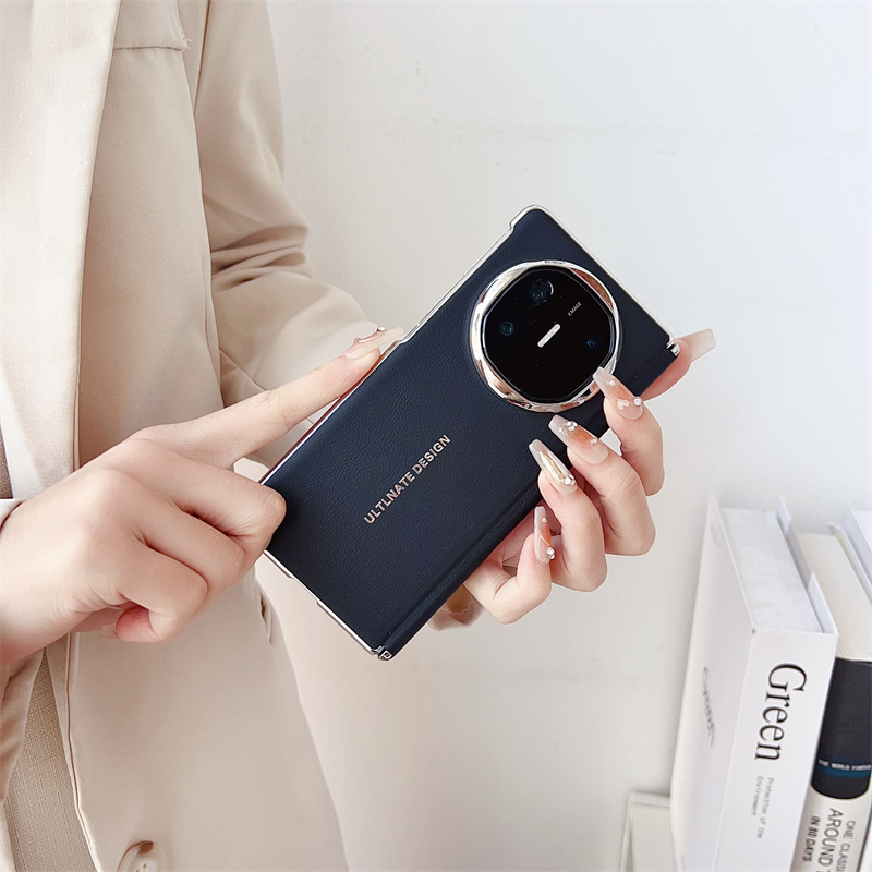 เคสบานพับสําหรับ Huawei Mate X6 Casing Electroplated Litchi Leather ...