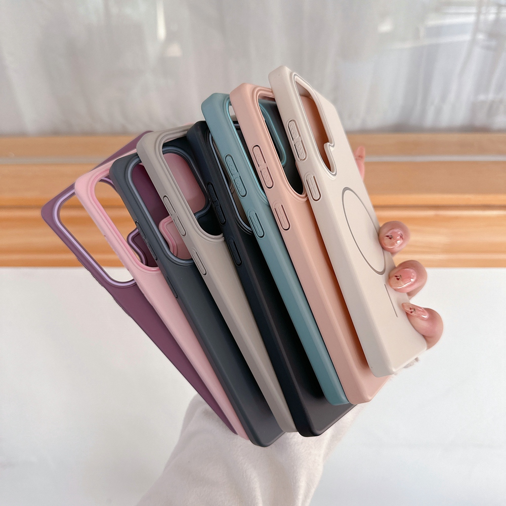 SAMSUNG สีทึบชาร์จแม่เหล็กสําหรับsamsung Galaxy S25 S24 S22 S21 หมายเหตุ 20 S23 Ultra S25 ...