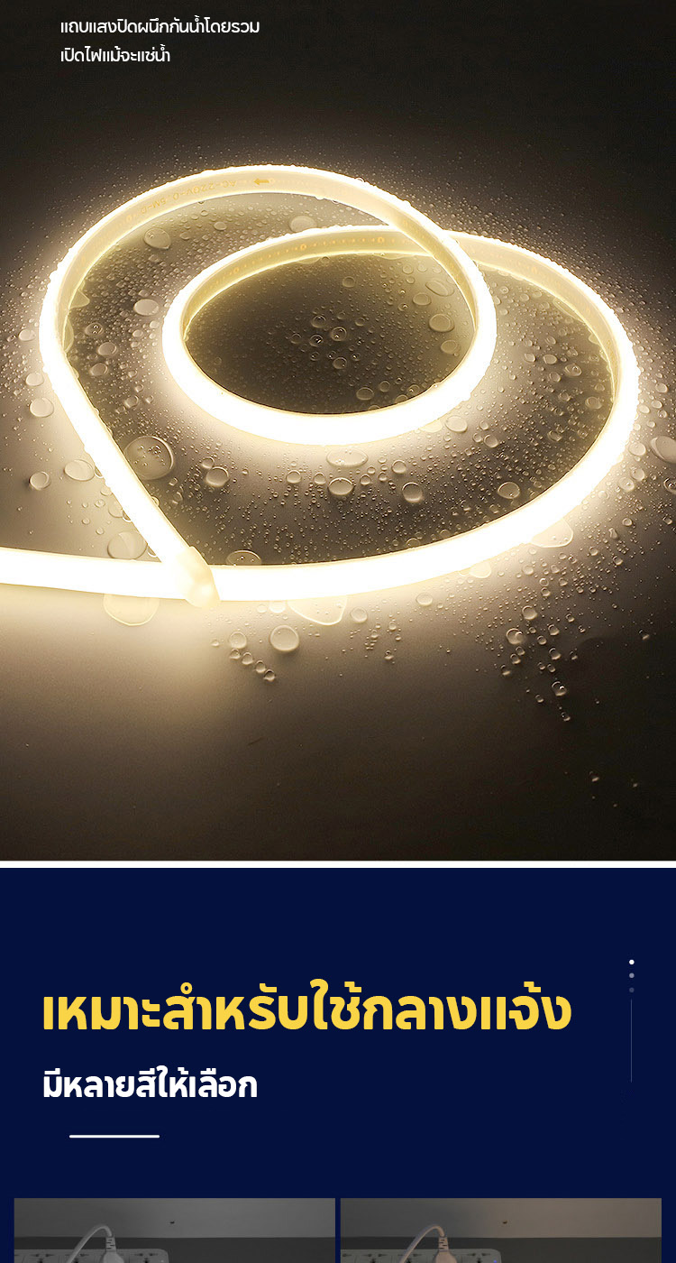 220v ไฟ led นีออน กันน้ำนีออน แถบไฟยืดหยุ่น พร้อมปลั๊ก ไฟตกแต่งภูมิทัศน์ลาน แถบแสงพิเศษกลางแจ้ง ...