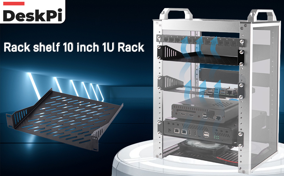 Deskpi RackMate Accessories Rack Rack Rack 10 นิ้ว 1U Rack | Shopee ...