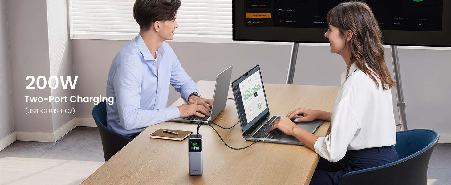 Ugreen Nexcode แล็ปท็อป Power Bank 300W 48000mah 200W 25000mah พร้อมจอ ...