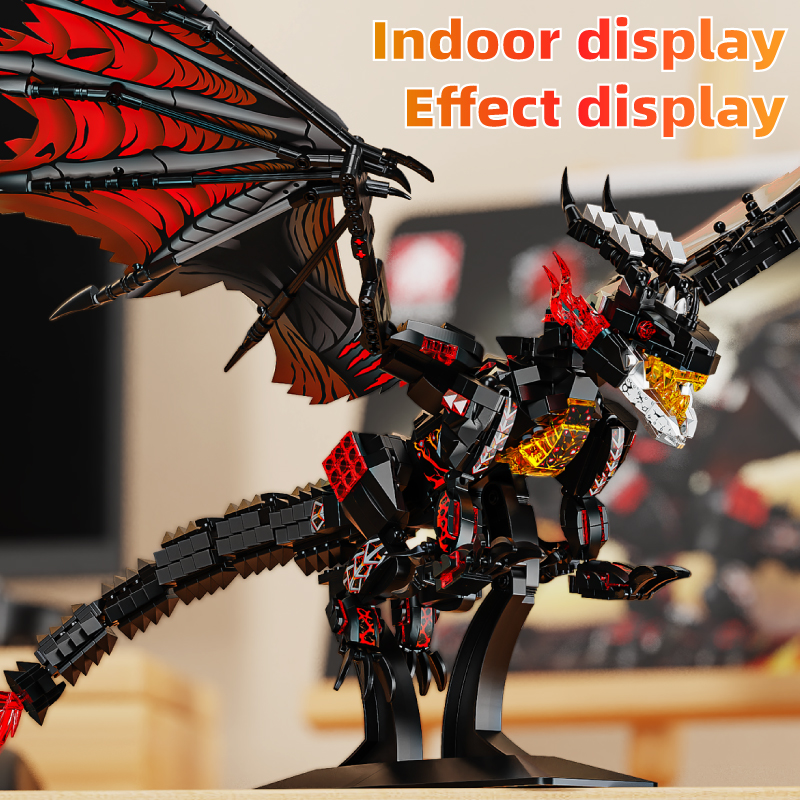 มังกรดำ มังกรไฟ Warcraft Dragon เข้ากันได้ตัวต่อเลโก้ 1438ชิ้น LEYI เล ...