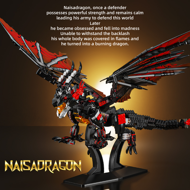 มังกรดำ มังกรไฟ Warcraft Dragon เข้ากันได้ตัวต่อเลโก้ 1438ชิ้น LEYI เล ...