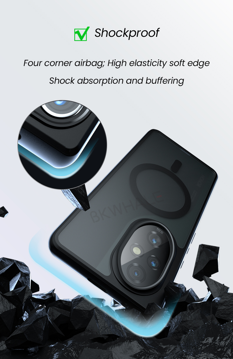 BKWHALE เคสโทรศัพท์แม่เหล็กสําหรับ Honor 200 Pro Honor 300 Ultra Honor 400 Magic 7 6 Magic7 Lite ...