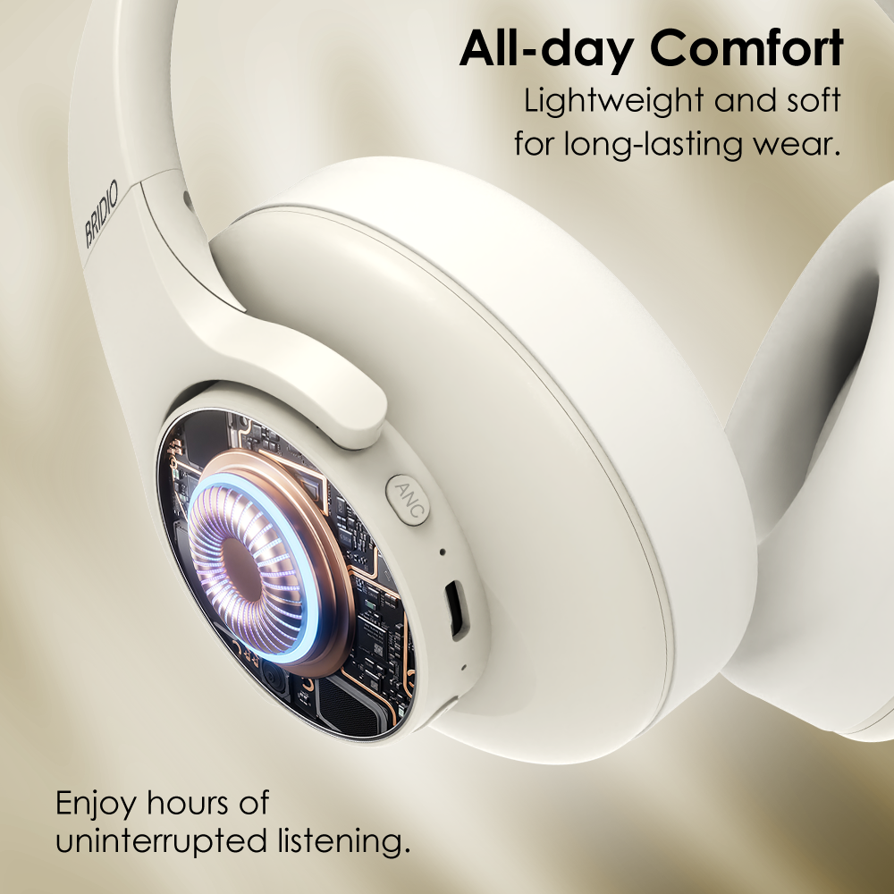 Bridio M10 Pro หูฟังครอบหู ANC เสียงชัด ไมโครโฟนคุณภาพสูง เชื่อมต่อ ...