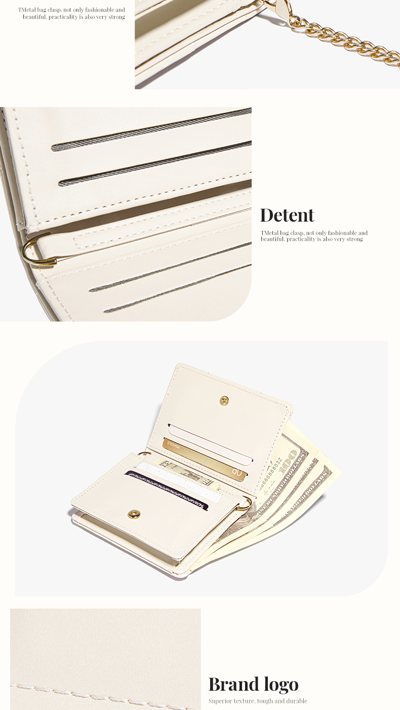 MOSSDOOM Jeannette Wallet กระเป๋าสตางค์ใบเล็กโซ่หรูหรา | Shopee Thailand