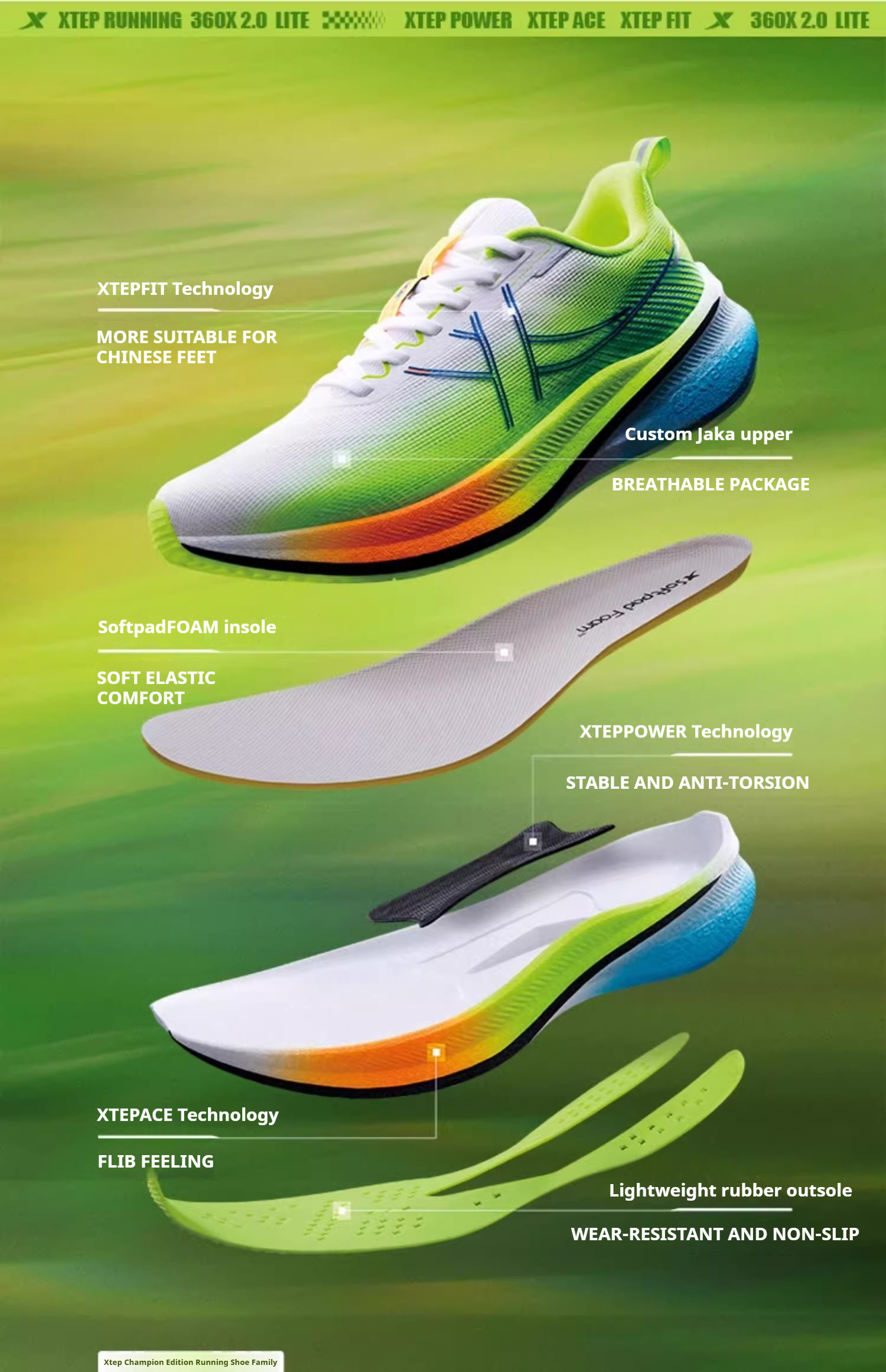 【xtep】360X 2.0 LITE | รองเท้าวิ่งแผ่นคาร์บอนมาราธอนสําหรับผู้ชาย ...