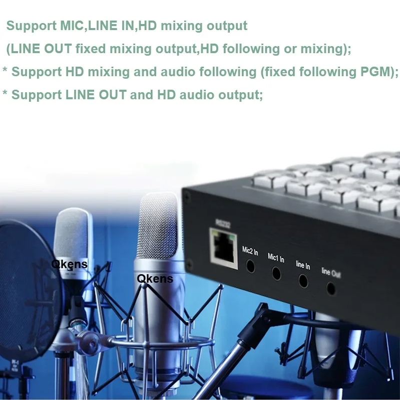 4k 4 Channel HDMI Video Multi Camera Switcher สําหรับถ่ายทอดสดสตรีมมิ่ง ...