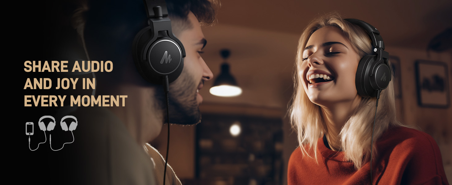 Maono MH700 Professional Monitor หูฟังหูฟังแบบมีสายหูฟังสตูดิโอพร้อมไดร ...