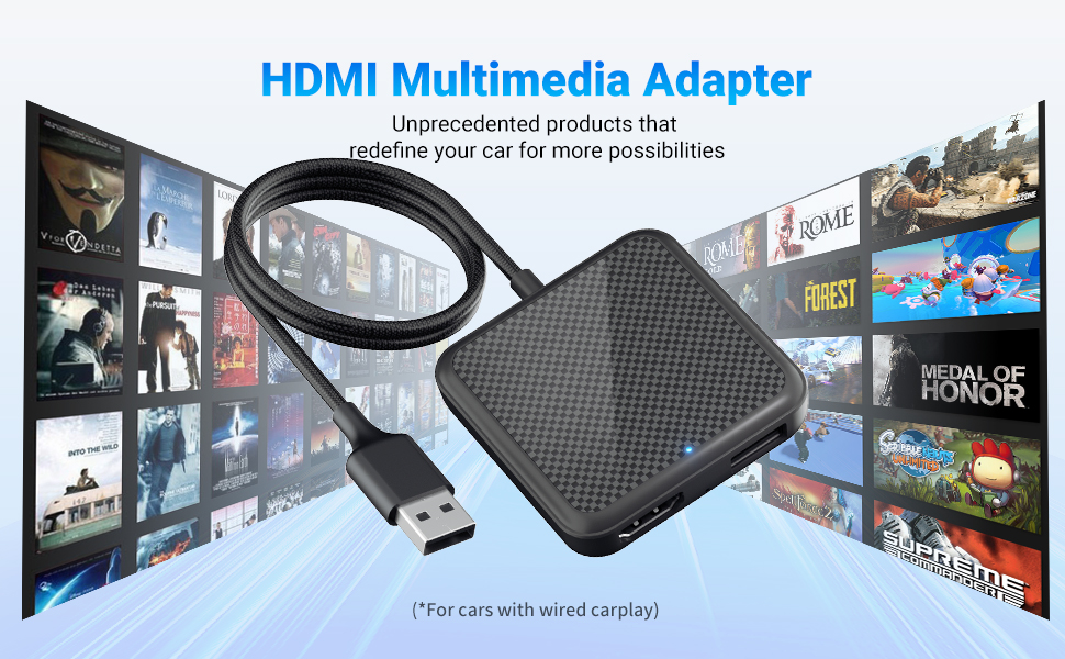 Ottomotion Car TV Mate HDMI Multimedia Adapter Wired to Wireless ...