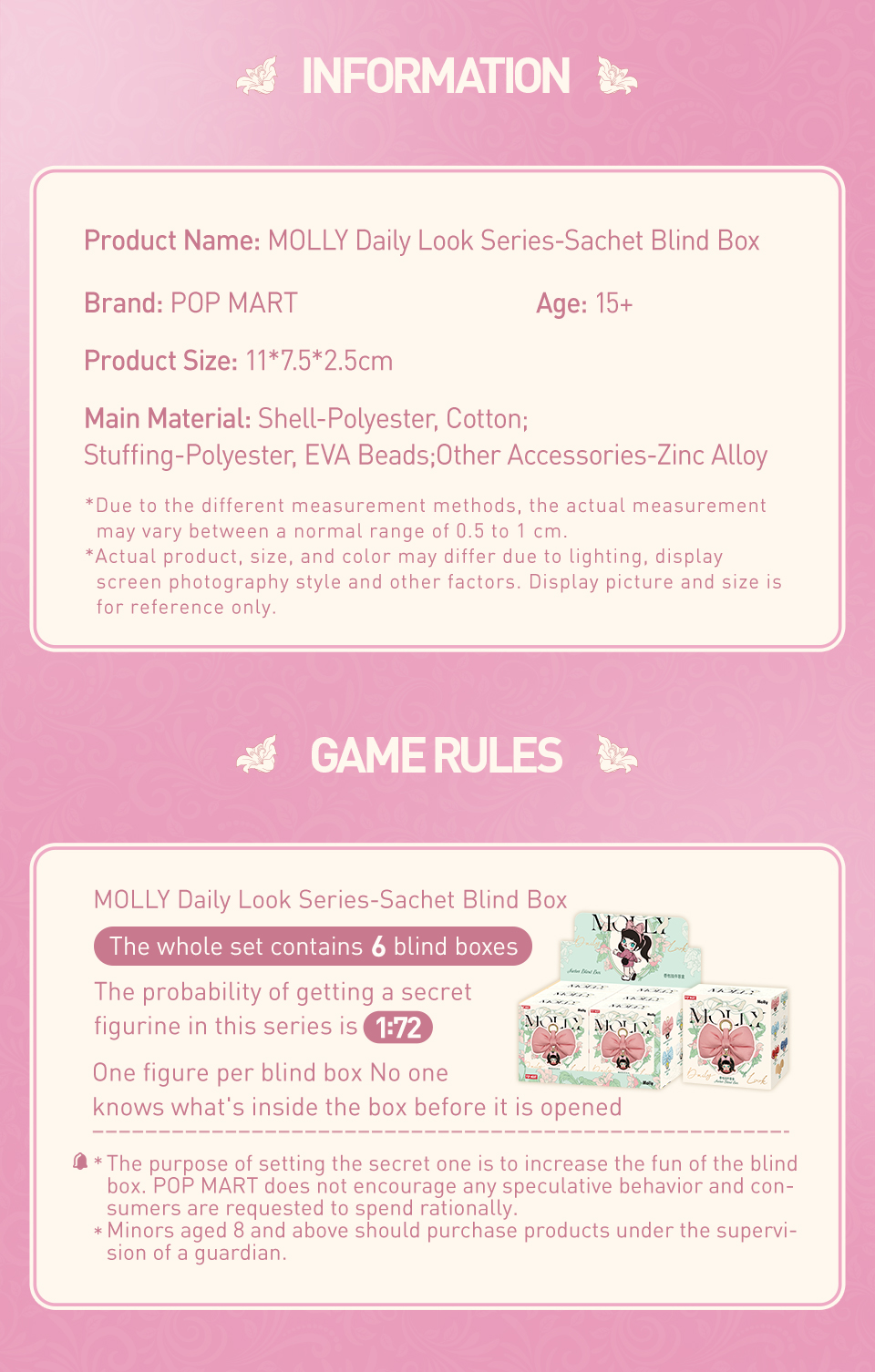 Pop MART MOLLY Daily Look Series-Sachet Blind Box | Shopee Thailand