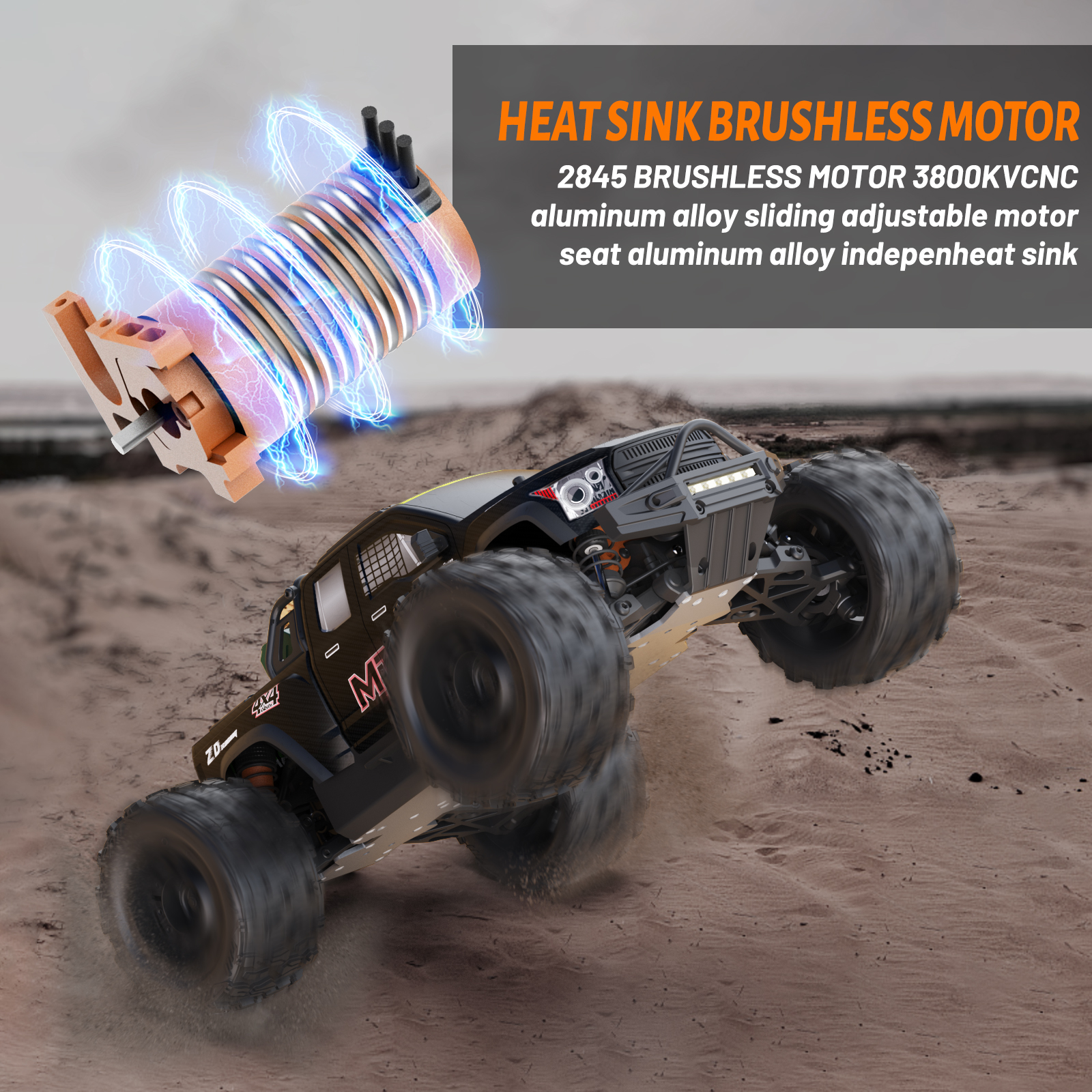 Zd RACING MT16 3S Brushless RTR 1/16 RC รีโมทคอนโทรลไฟฟ้ารุ่นรถรถบรรทุก ...
