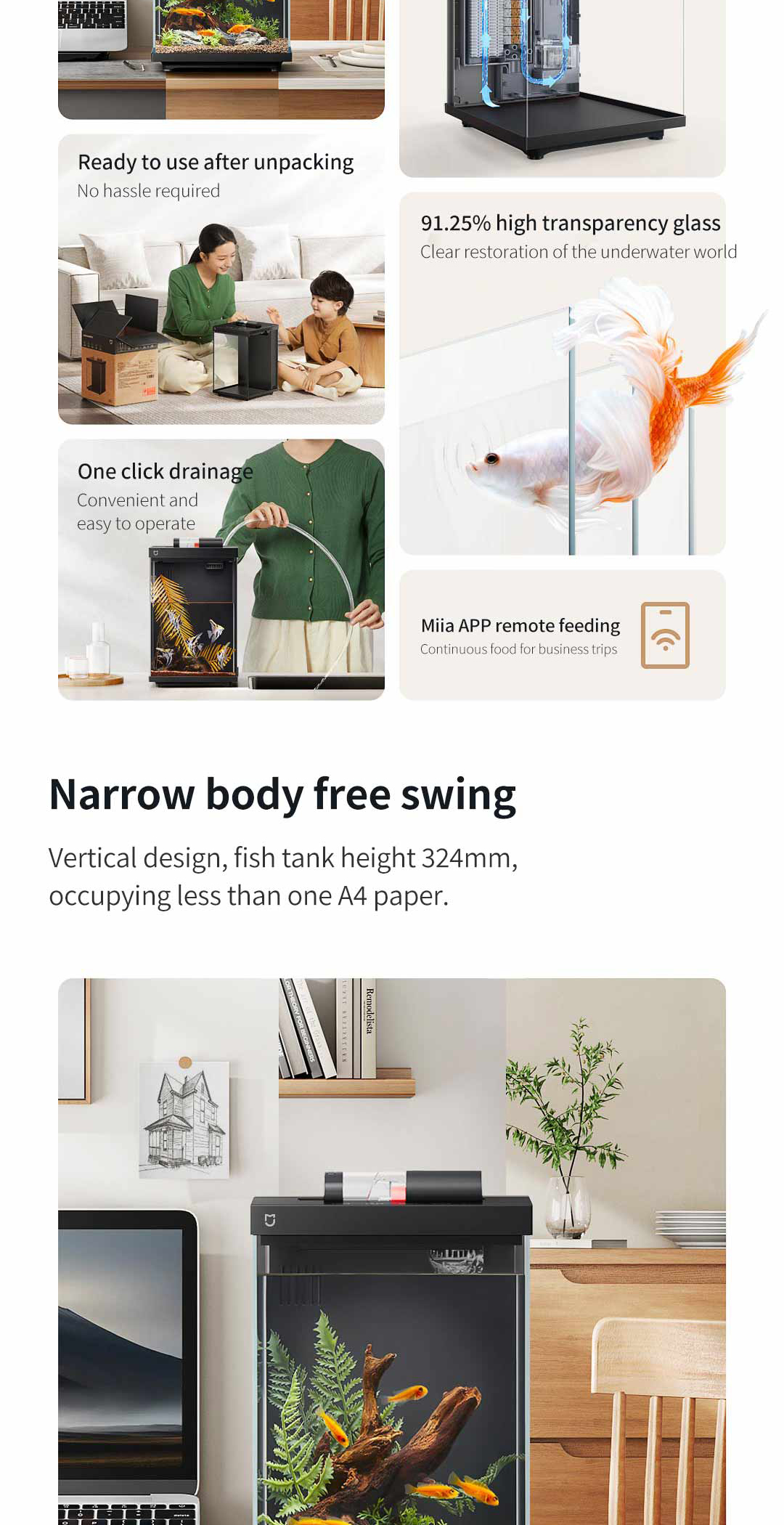 Xiaomi mijia Smart Desktop Aquarium - The Ideal Mini Aquatic Paradise สําหรับบ้านของคุณ | Shopee ...