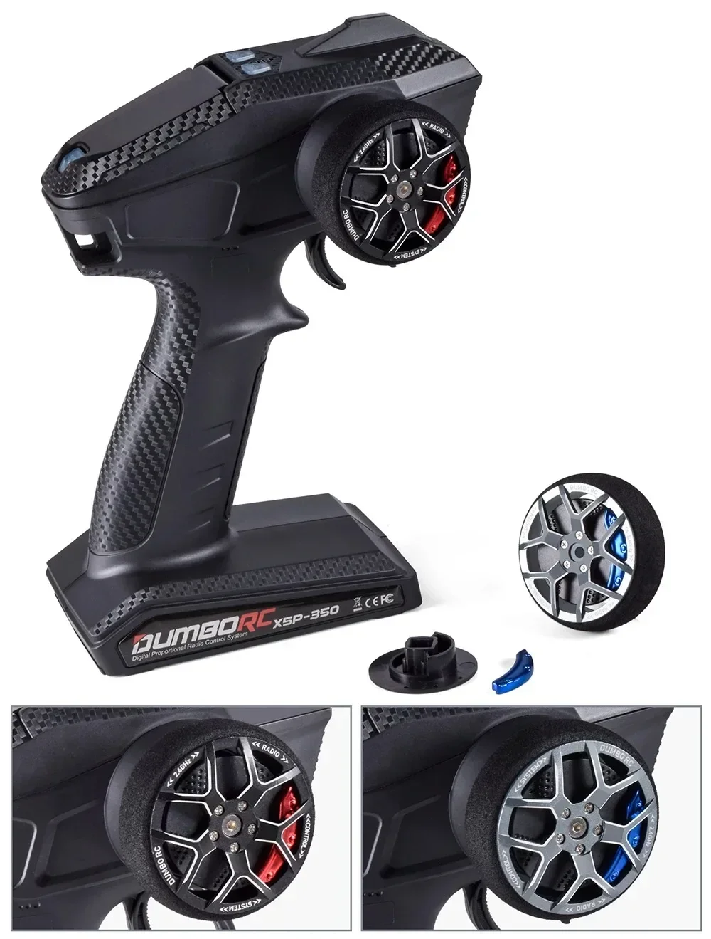 Dumborc RC โลหะ Handwheel เครื่องส่งสัญญาณทิศทางพวงมาลัยพร้อมผ้าเบรค ...